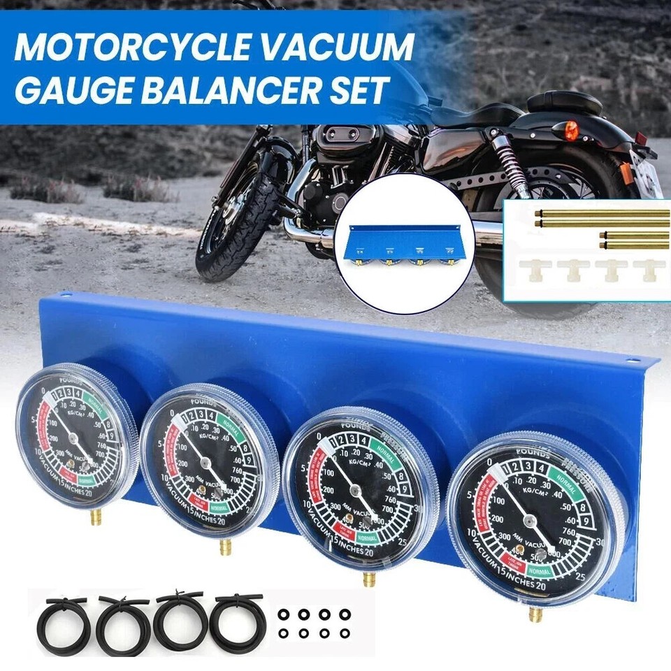 Motorcycle Carb Carburetor Vacuum Synchronizer Gauges Tools Balancer 4 ...