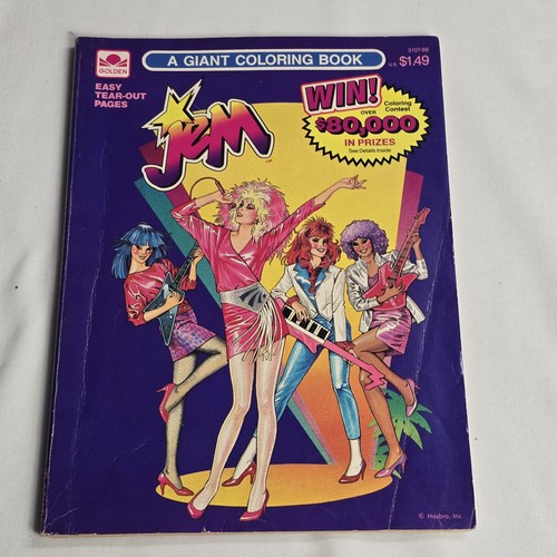 Vintage 80's Jem & The Holograms Coloring Book | eBay