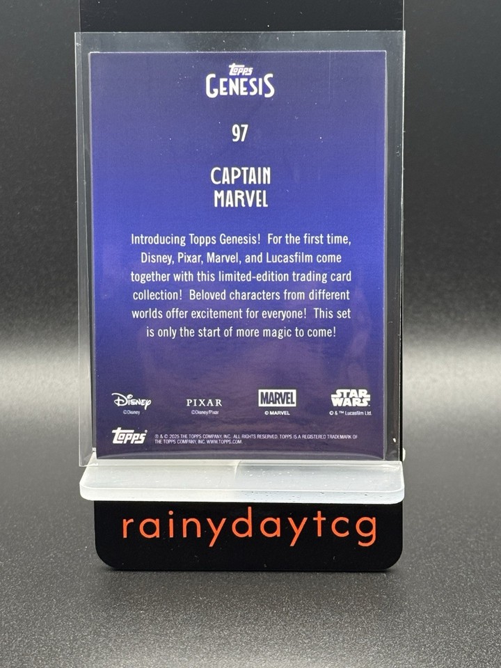 2025 Topps Disney Genesis Rainbow Foil #97 Captain Marvel 50/99 | eBay