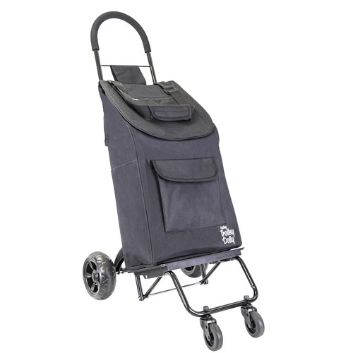 Trolley Dolly Rover with Bag, 4 Wheeled Grocery Shopping Cart Push ...