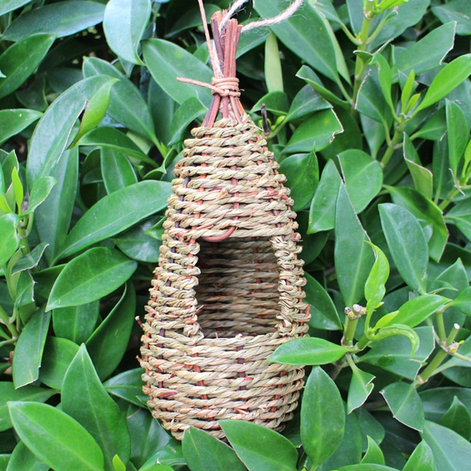 Woven Hummingbird Houses Grass-shaped Bird's Nest Breading Shelter ...