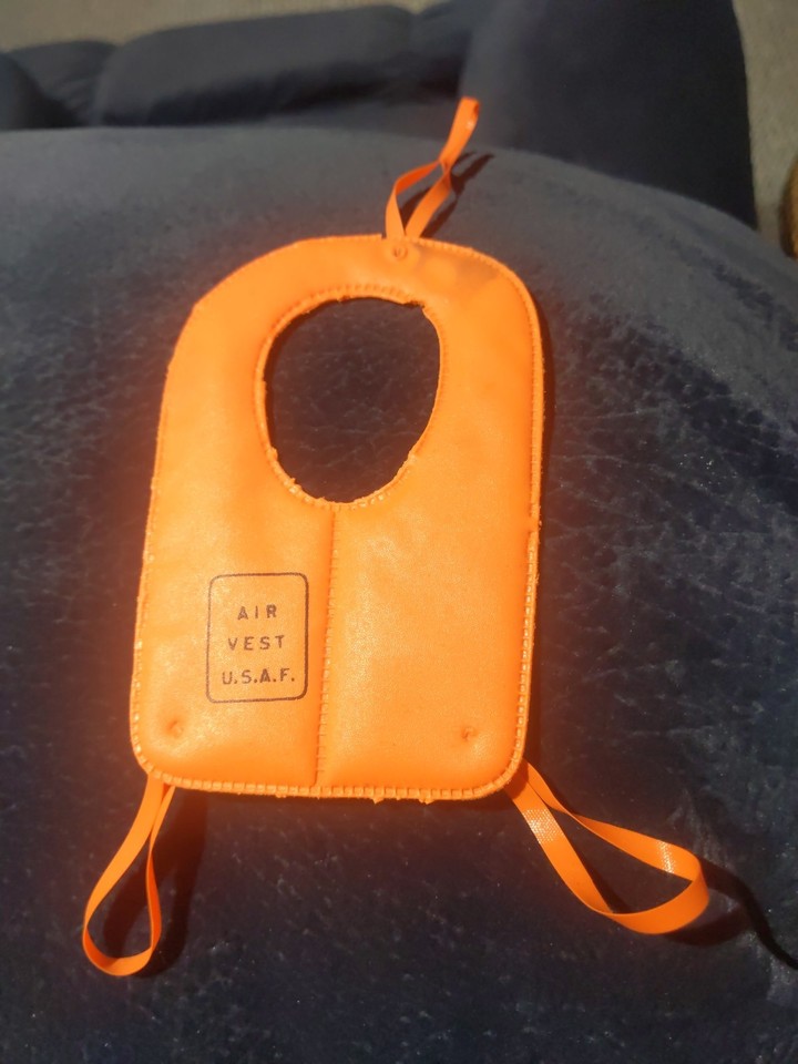 Vintage 1970's GI Joe Orange Air Vest Life Jacket Pilot USAF Hasbro | eBay