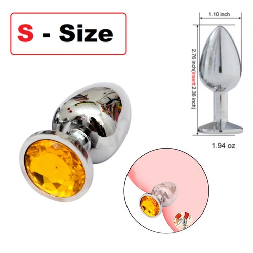 Butt Anal Plug Dildo Stainless Steel ROUND Butt Plugs Sex Toy for Women ...