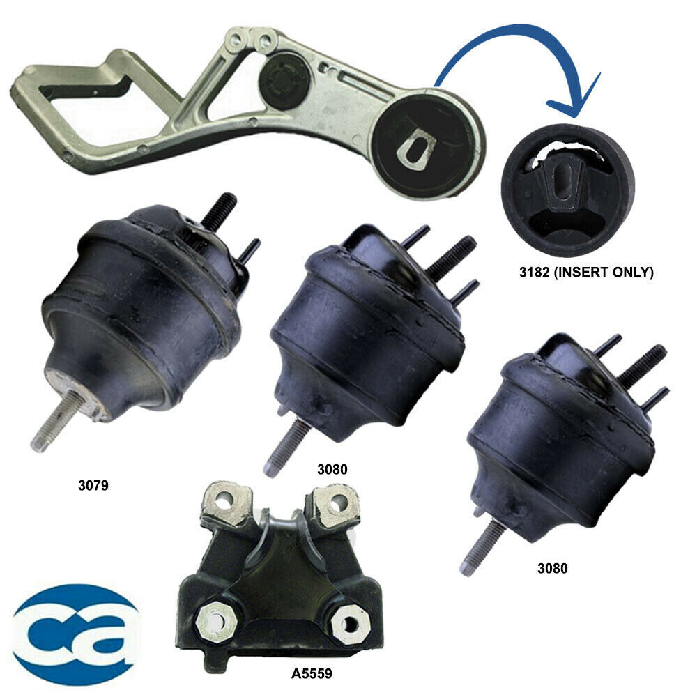 Front L&R,Trans. Rear Insert Torque Bushing W. Rear Motor Mount 5P For ...