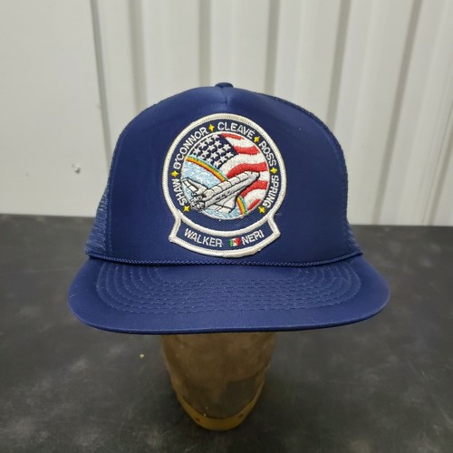 VTG 80's NASA STS-61-B Mission Space Shuttle Snapback Mesh Trucker Hat ...