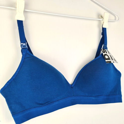 Bonds Maternity Bra Soft Cups Wire Free Moulded Breast Feeding Blue ...