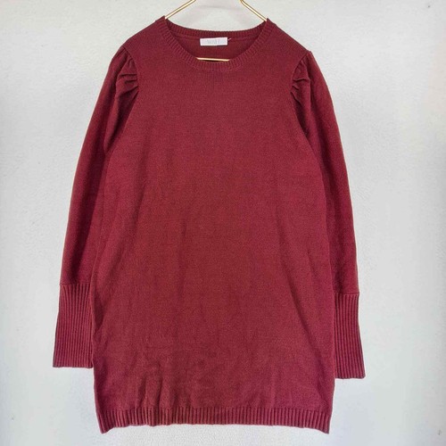 Wayf Red Tunic Sweater Long Knit Size Large | eBay