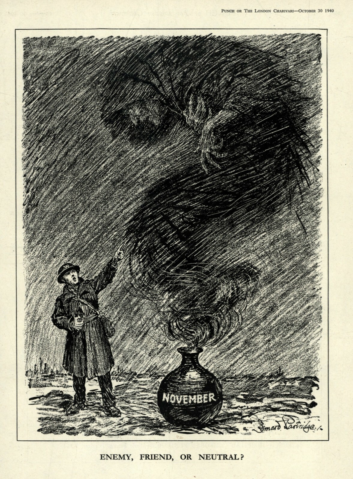 RARE WW 2 PUNCH Cartoon: BRITISH HOME-FRONT - Civilian Air Raid Warden ...