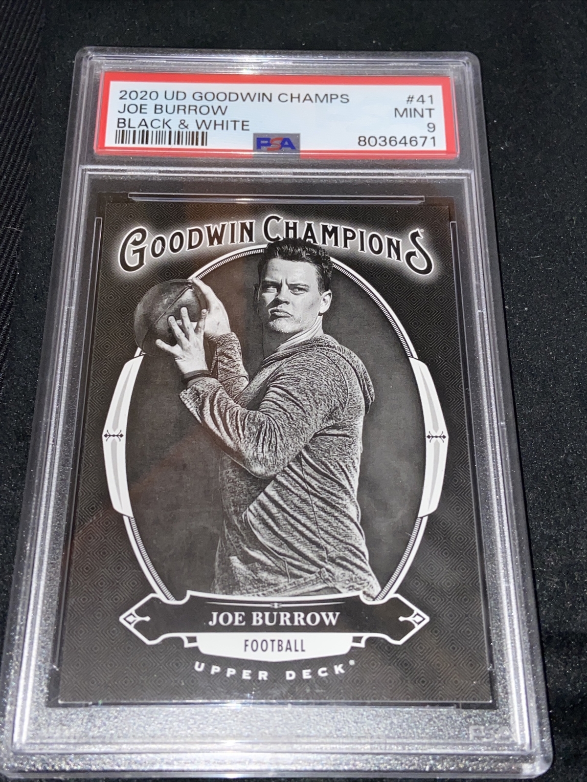 2020 Ud Goodwin Champs Joe Burrow Black And White #41 SSP | eBay