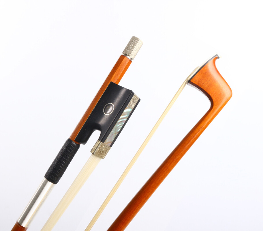 New Advanced Pernambuco Violin Bow 4/4 Professional White Copper Ebony ...