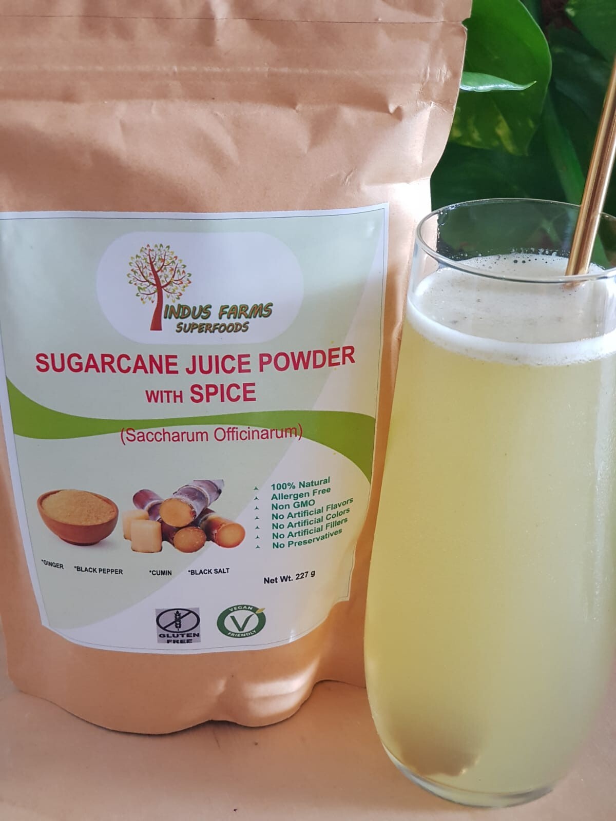 Sugar cane Juice Powder Spice Mix 227g Natural Instant Energy Drinks ...