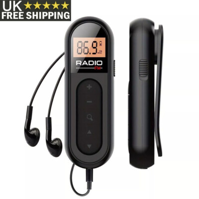 Mini Digital LCD FM Radio Portable Pocket MP3 Player Rechargeable w ...