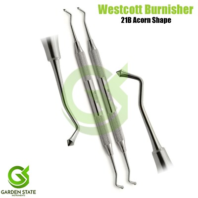 2Pcs Burnisher 21B Acorn Amalgam Composite Plastic Restorative Filling ...