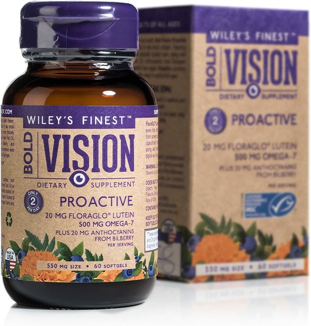 Wileys Finest Bold Vision Proactive 550 MG 60 Softgels for sale online ...