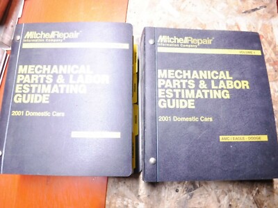 1974-2001 MITCHELL MECHANICAL PARTS & LABOR ESTIMATING MANUAL DOMESTIC ...