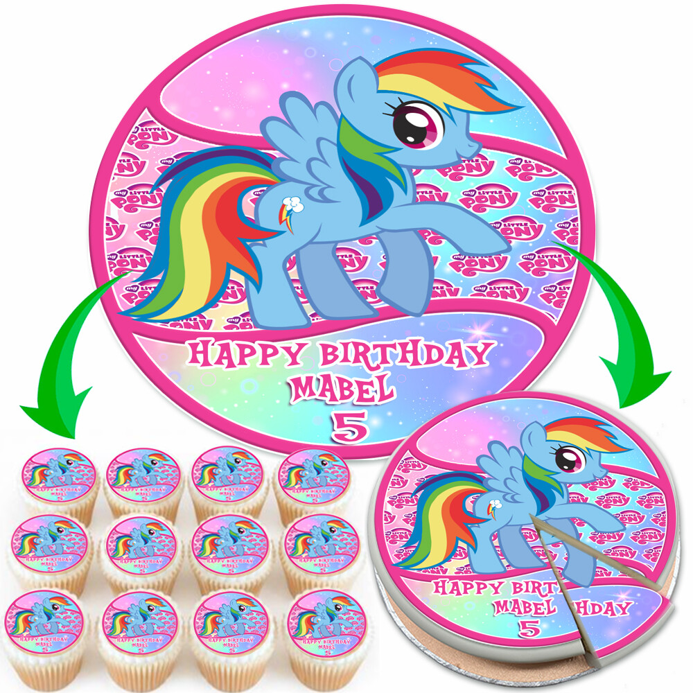 Rainbow Dash Cupcake Toppers