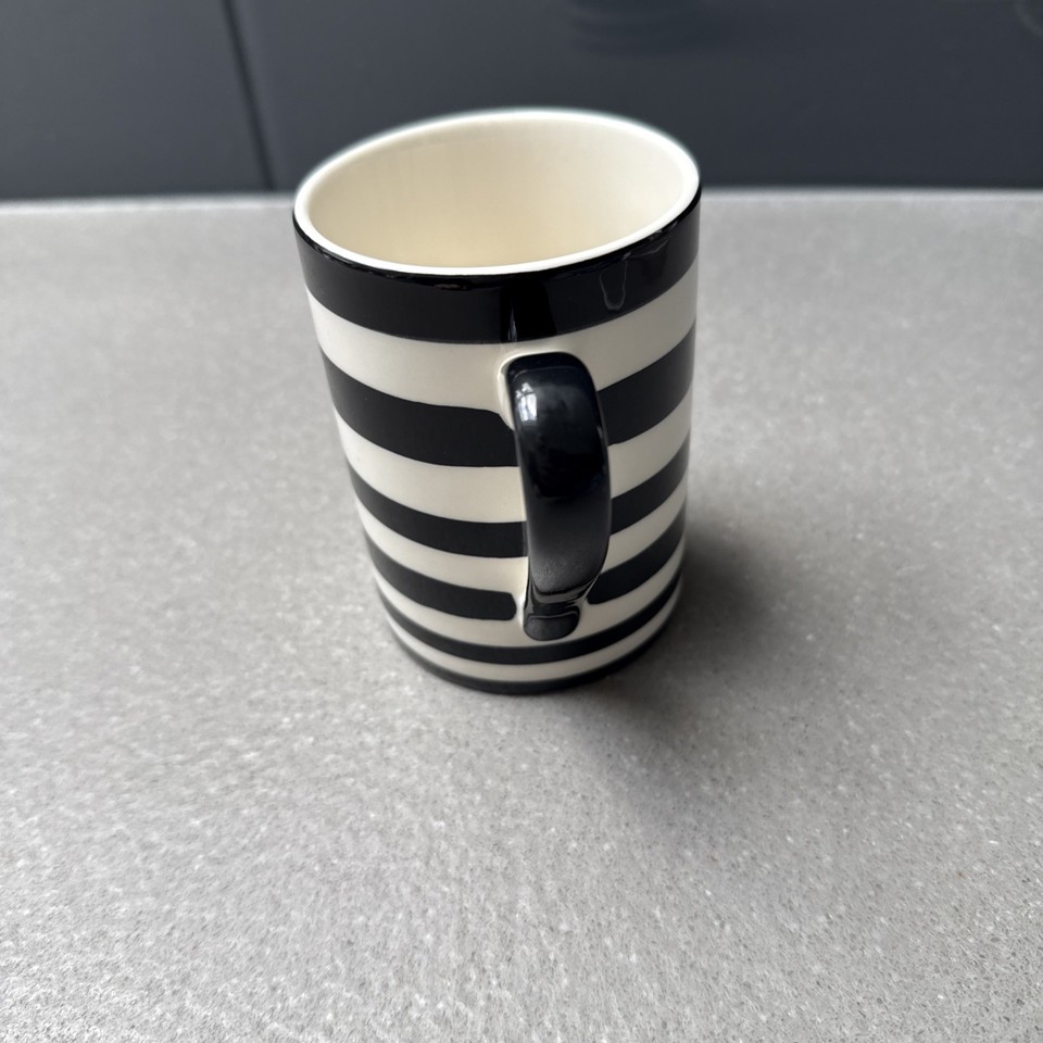 Whittard Of Chelsea Cream Black Stripe Hand painted Mug Vgc | eBay UK