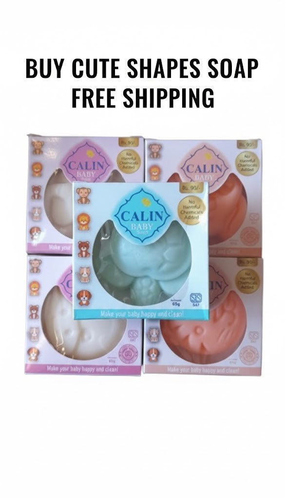 Calin Baby Soap Cute Animal Shapes | No Harmful Chemicals | 65g Gentle ...