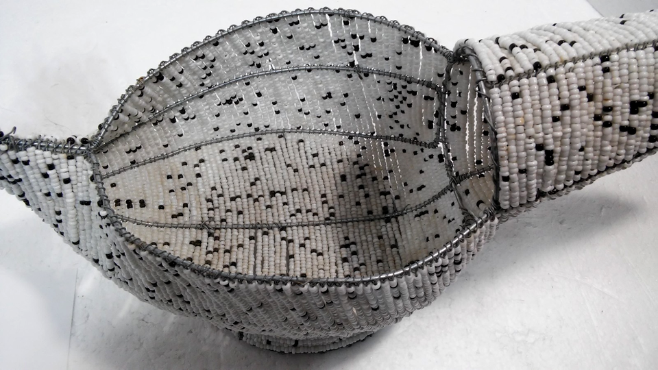 Rooster Basket Hand Beaded Wire Art Folk Art Decor Farmhouse Kitchen ...