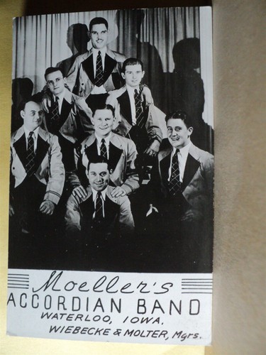 WATERLOO IA Iowa Moeller's Accordion Band vintage RPPC postcard | eBay