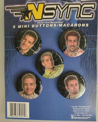 Nsync Pin Buttons - Officially Licensed Merch - Justin Timberlake ...