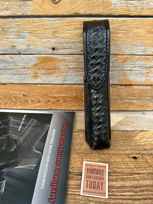 Don Hume Black Basket Leather C121-F Hidden Snap Baton Holder For ASP ...