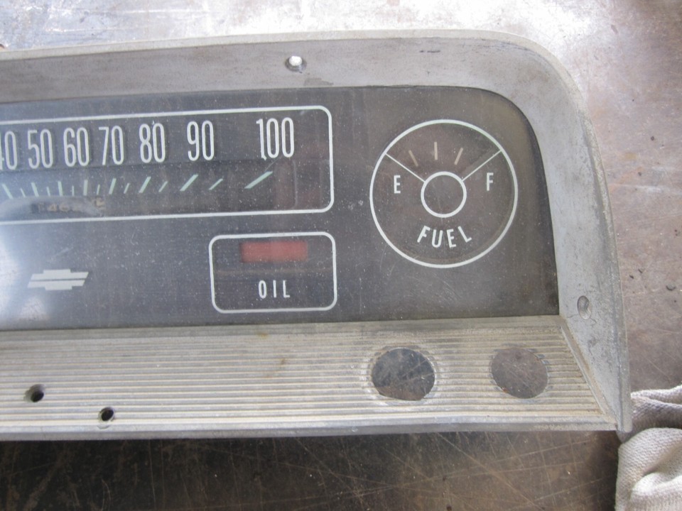 64 65 66 CHEVROLET C10 C20 TRUCK GAUGE CLUSTER SPEEDOMETER FUEL GAUGE ...