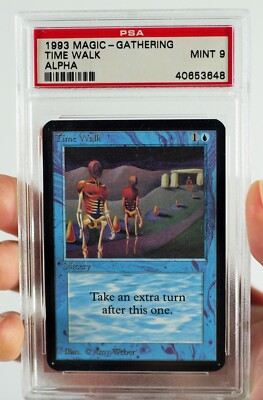 Alpha Time Walk (1993) graded PSA 9 MINT mtg Magic The Gathering card ...