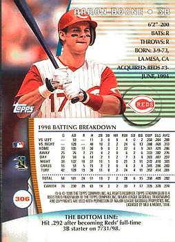 Aaron Boone 1999 Stadium Club 306 Cincinnati Reds Baseball Card | eBay