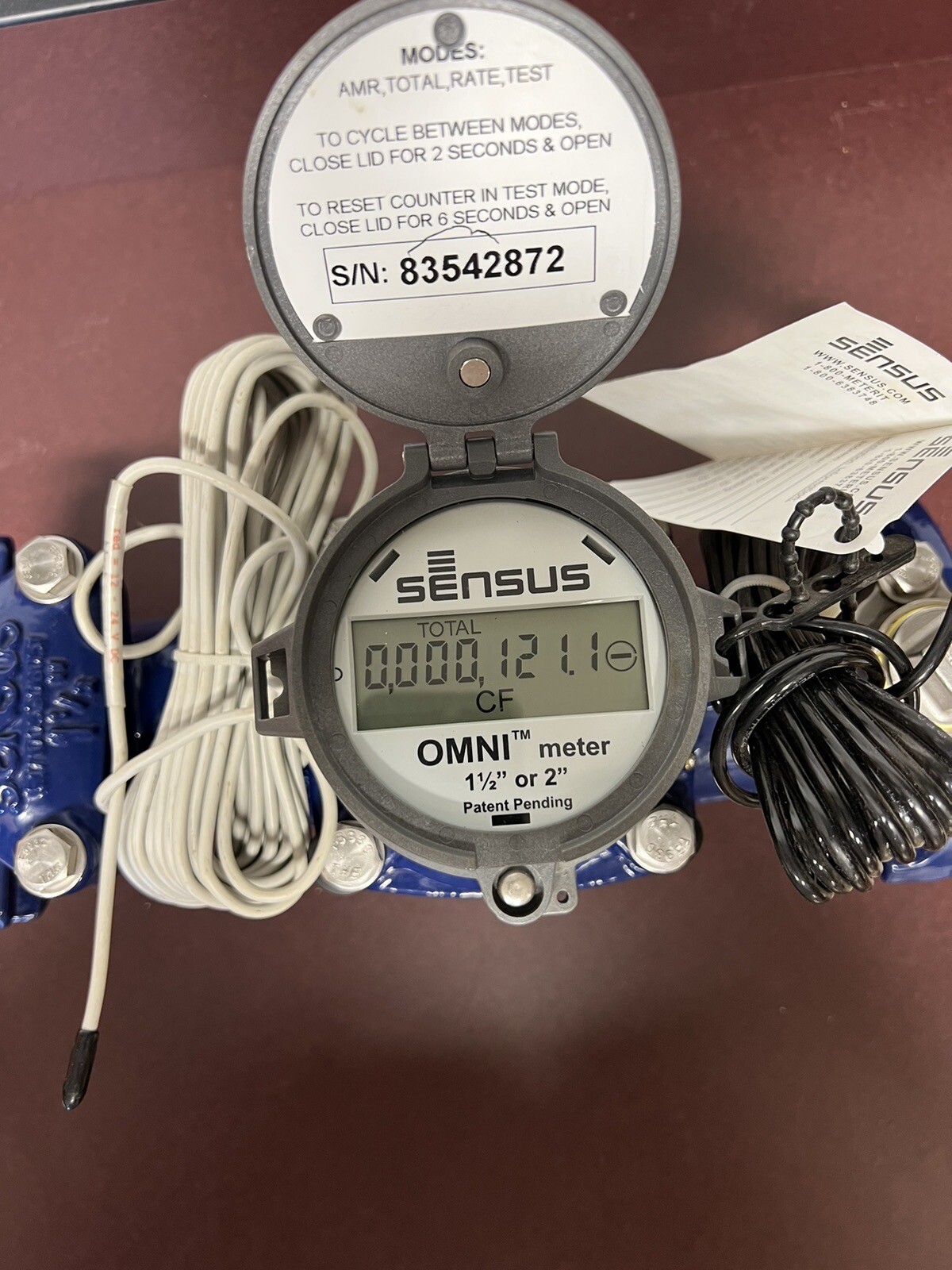 Sensus OMNI 1.5 T2 Digital Water Flow Meter 4WHL5A | eBay