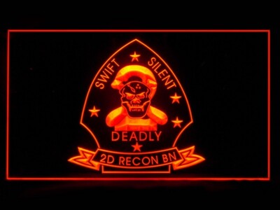 P603R USMC Marine 2nd Recon Battalion Military For Display Light Neon ...
