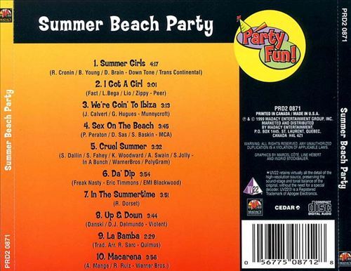 COUNTDOWN DANCE MASTERS SUMMER BEACH PARTY [MADACY] NEW CD 56775087128 ...