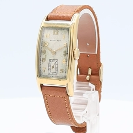 Vintage Hamilton Clark Men's Mechanical Wristwatch 980 USA 14k Gold ...