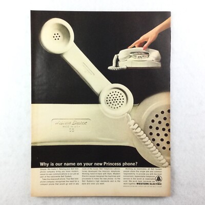 Rotary Princess Phone Vintage 1964 PRINT AD Western Electric Bell ...