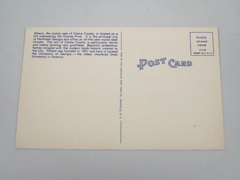 J618 Postcard Aerial View Athens Georgia at Night GA | eBay