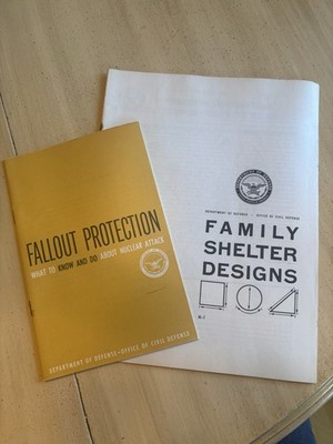 Fallout Protection & Family Shelter Civil Defense Pamphlets Cold War ...
