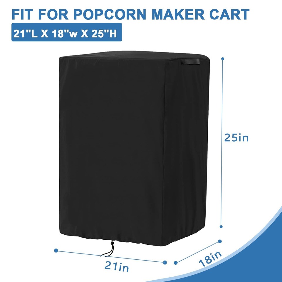 Popcorn Machine Cover - Waterproof 420D Popcorn Cart Covers,Dustproof ...