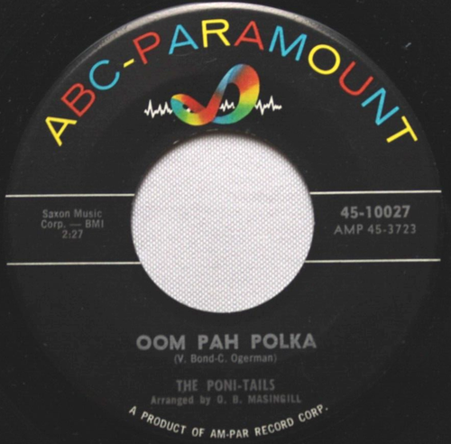 THE PONI-TAILS MOODY / OOM PAH POLKA 45 7" JUKEBOX RECORD | eBay