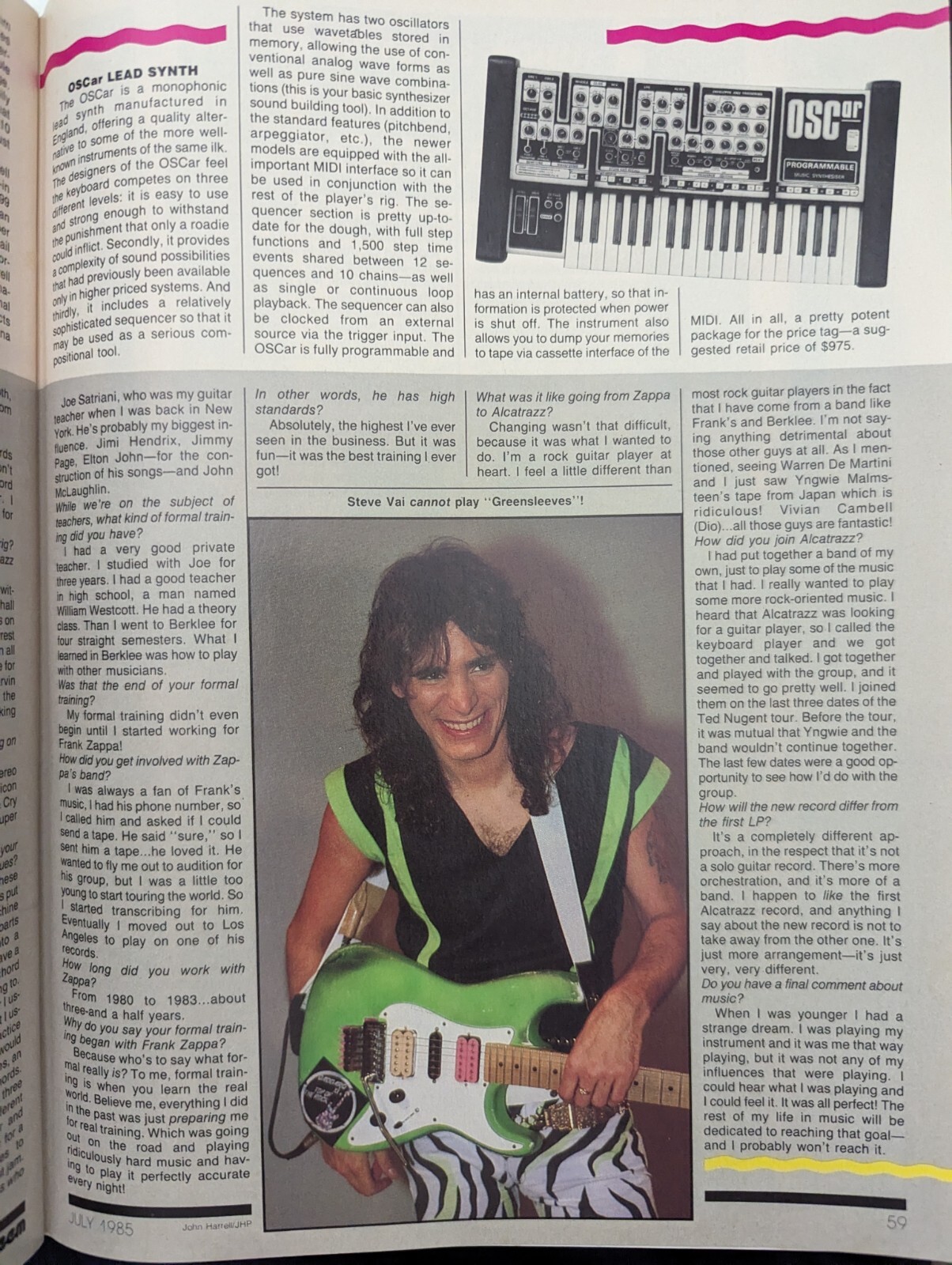 Creem Magazine July 1985 Prince, Iron Maiden, David Lee Roth, Motley ...