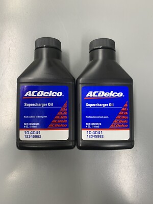 (2) 4 oz Bottles of Genuine GM AC Delco Supercharger Eaton Oil 10-4041 ...