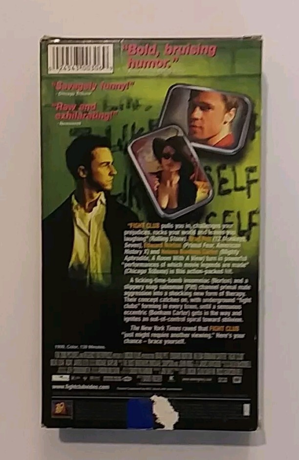 1999 Fight Club VHS Tape in Sleeve 24543003069 | eBay