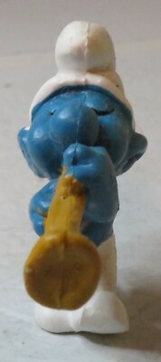 Smurf Figurine Smurfs Gold Trumpet Musician Vintage 1974 Schleigh Peyo ...