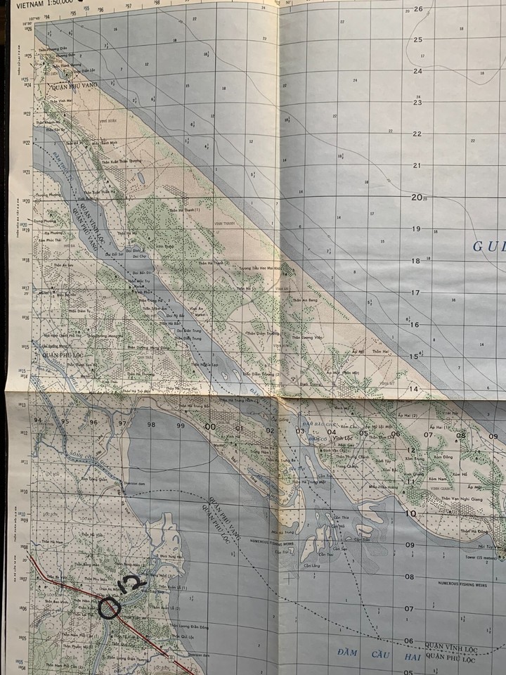 Vietnam War Map U S Army Corp Engineers Bach Ma 6541 II 1966 22.5" x 29 ...