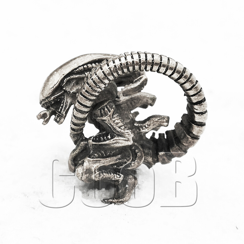 EDC Silver Paracord Bead Beads ALIEN PREDATOR for Knife Lanyard ...