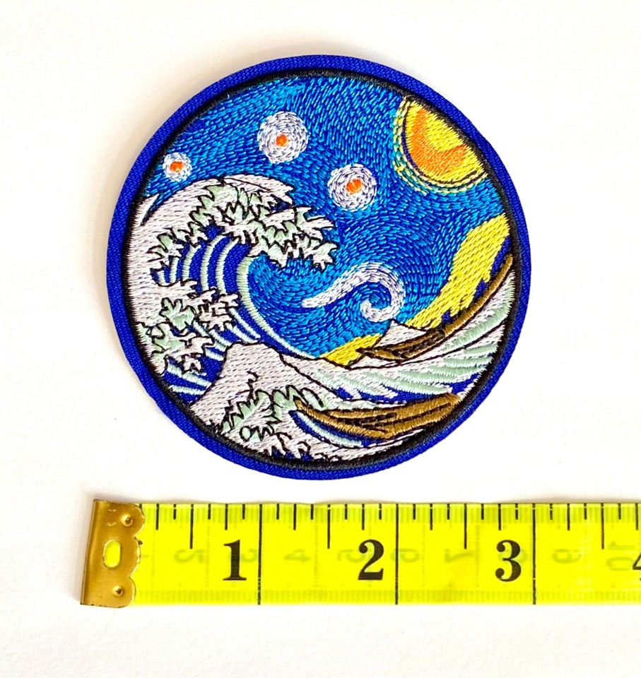 Embroidered Patch Ocean Wave Beach Sea NEW Iron-on/Sew-on | eBay