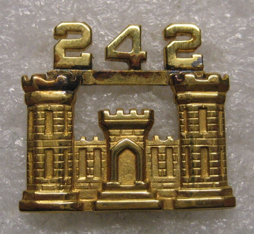 /US Army Officer's Collar Pin 242nd Engineer Regiment ,1950s | eBay