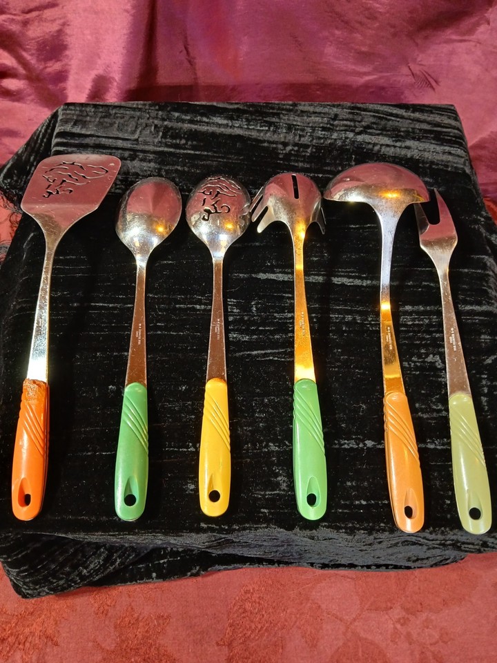 Fiesta Serving Utensil set with Dancing Lady pattern, rare, hard to ...
