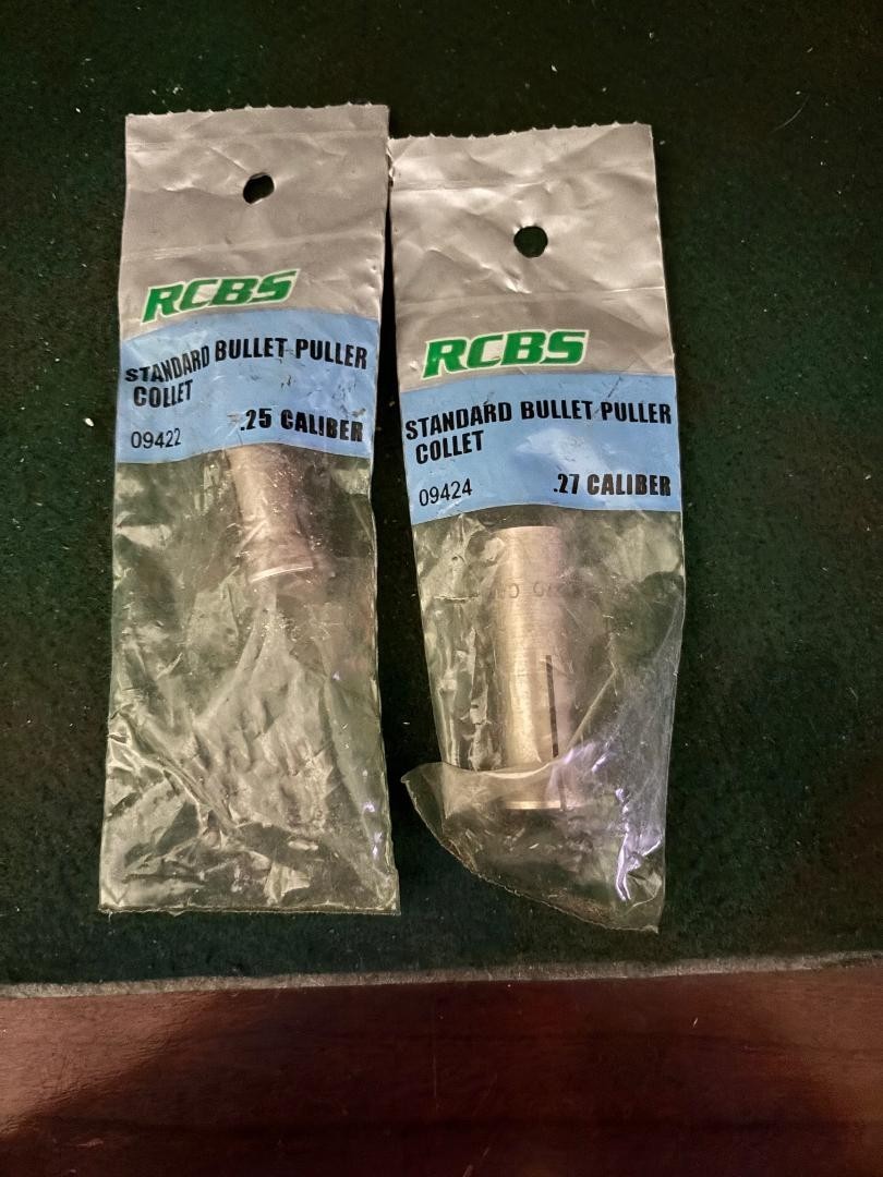 Two RCBS Bullet Puller Collets - .25 & .27 Caliber | eBay