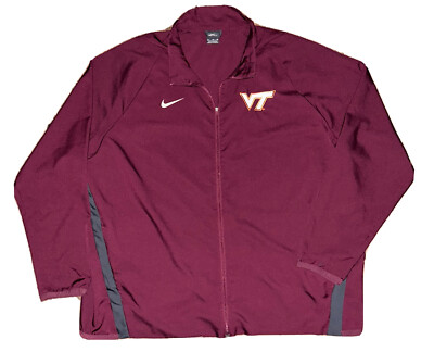 Nike Virginia Tech Hokies Football Team Issued Full Zip Coaches Jacket ...