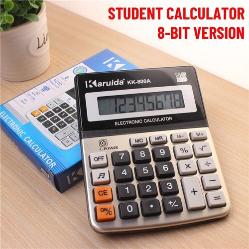 Desktop Calculator 8-Digit Display Dual Power Supply Electronic ...